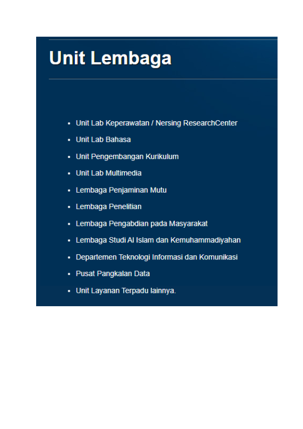 Unit Lembaga - Program Studi Pendidikan Profesi Ners